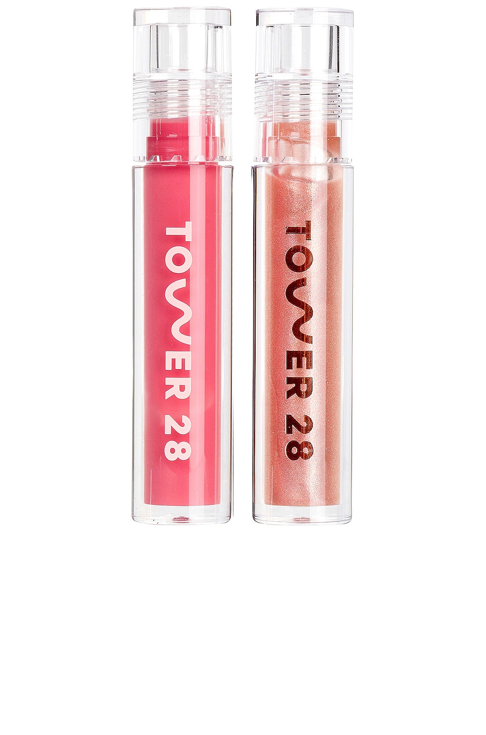 Tower 28 Dreamy Gleamy Lip Gloss Duo in Coconut + Dream | REVOLVE