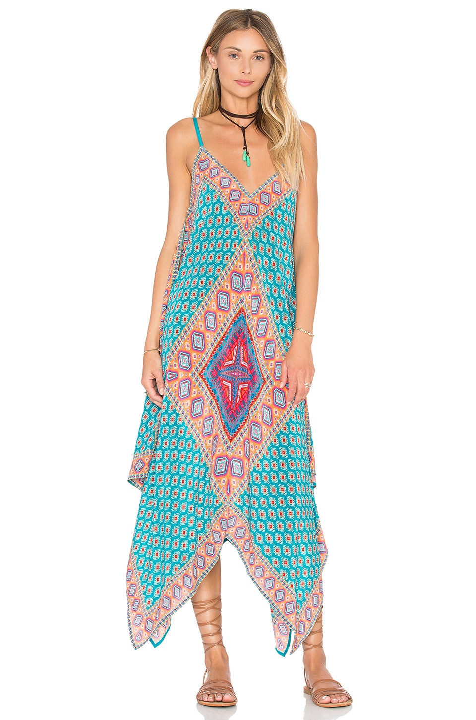 Tolani Drew Dress in Teal Diamond | REVOLVE