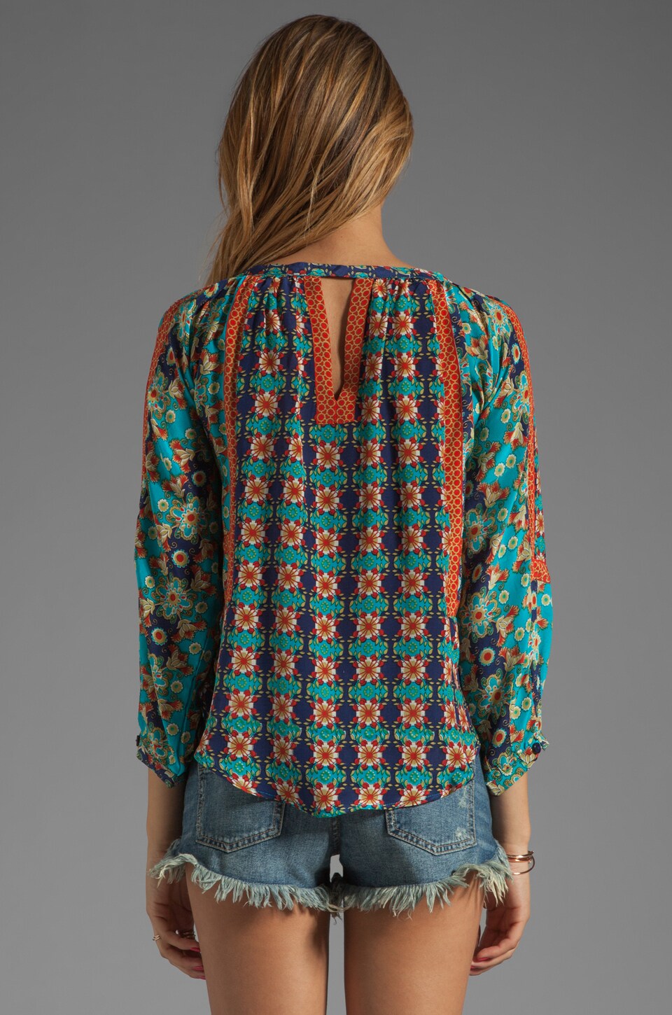 Tolani Ruby Blouse in Turq Floral | REVOLVE