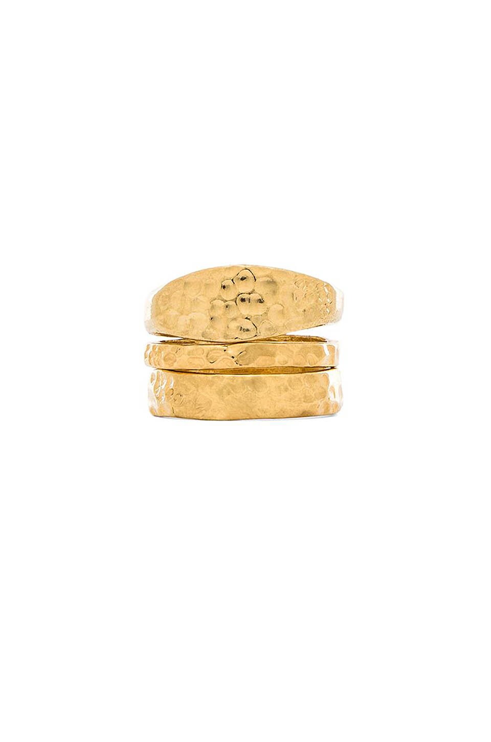 TORCHLIGHT Hammered Stacking Rings in Brass | REVOLVE