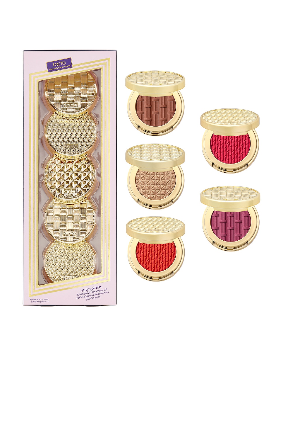 tarte Stay Golden Amazonian Clay Cheek Set in Reds & Berries | REVOLVE