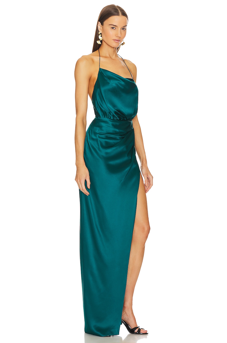 The Sei Halter Cowl Gown in Lagoon | REVOLVE