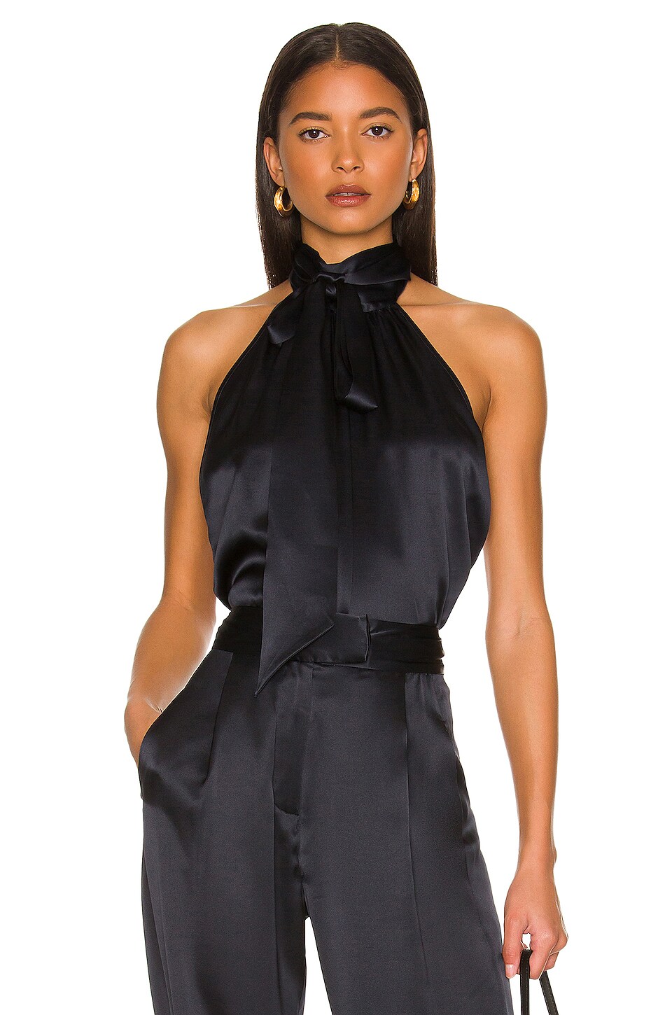 The Sei Halter Open Back Top in Abyss | REVOLVE