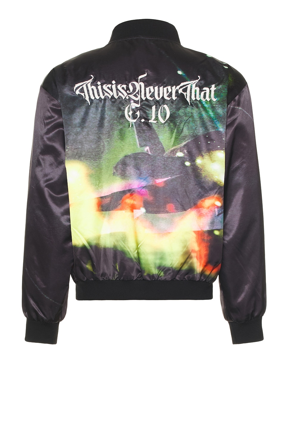 thisisneverthat Flame Satin Jacket in Black | REVOLVE