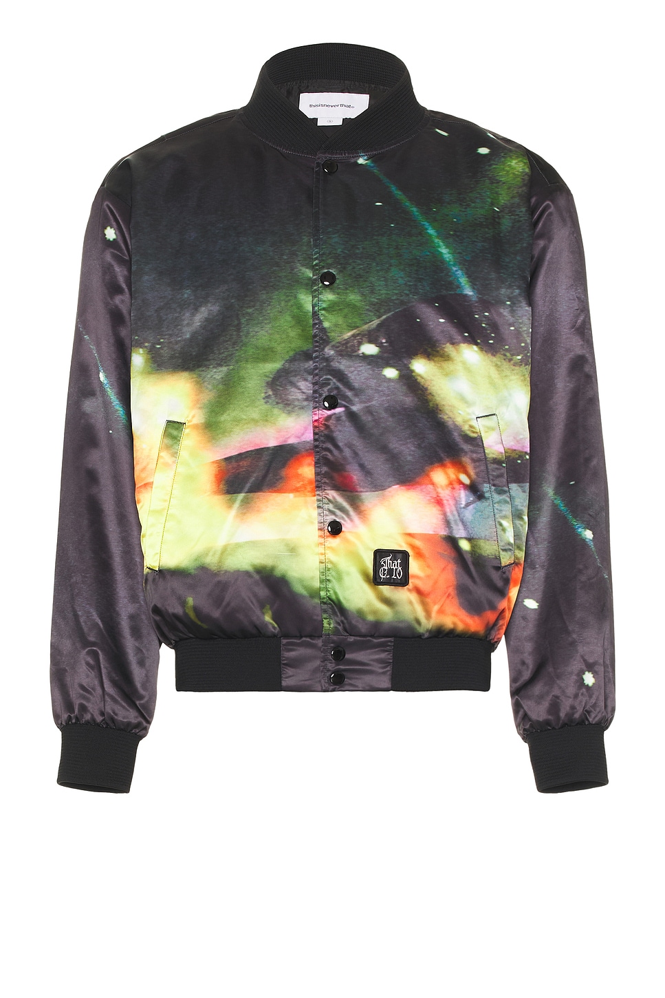 thisisneverthat Flame Satin Jacket in Black | REVOLVE
