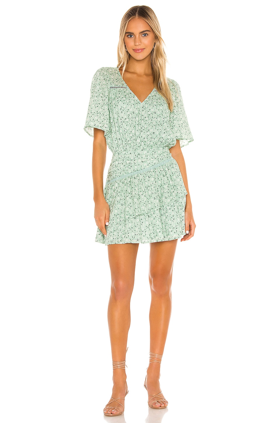 Tularosa Hayes Dress in Mint Ditsy Floral | REVOLVE