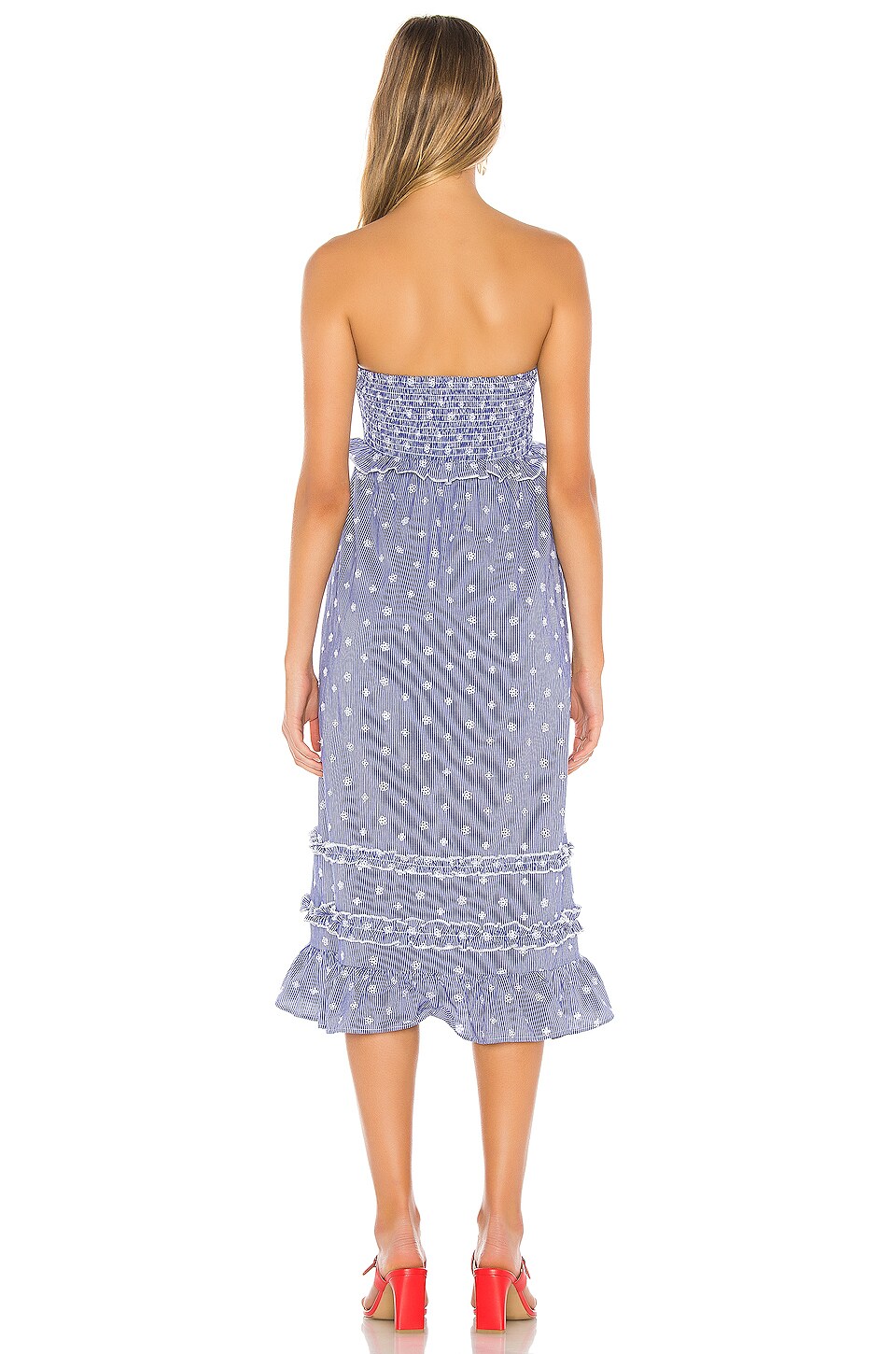 Tularosa Raven Dress in Navy & White | REVOLVE