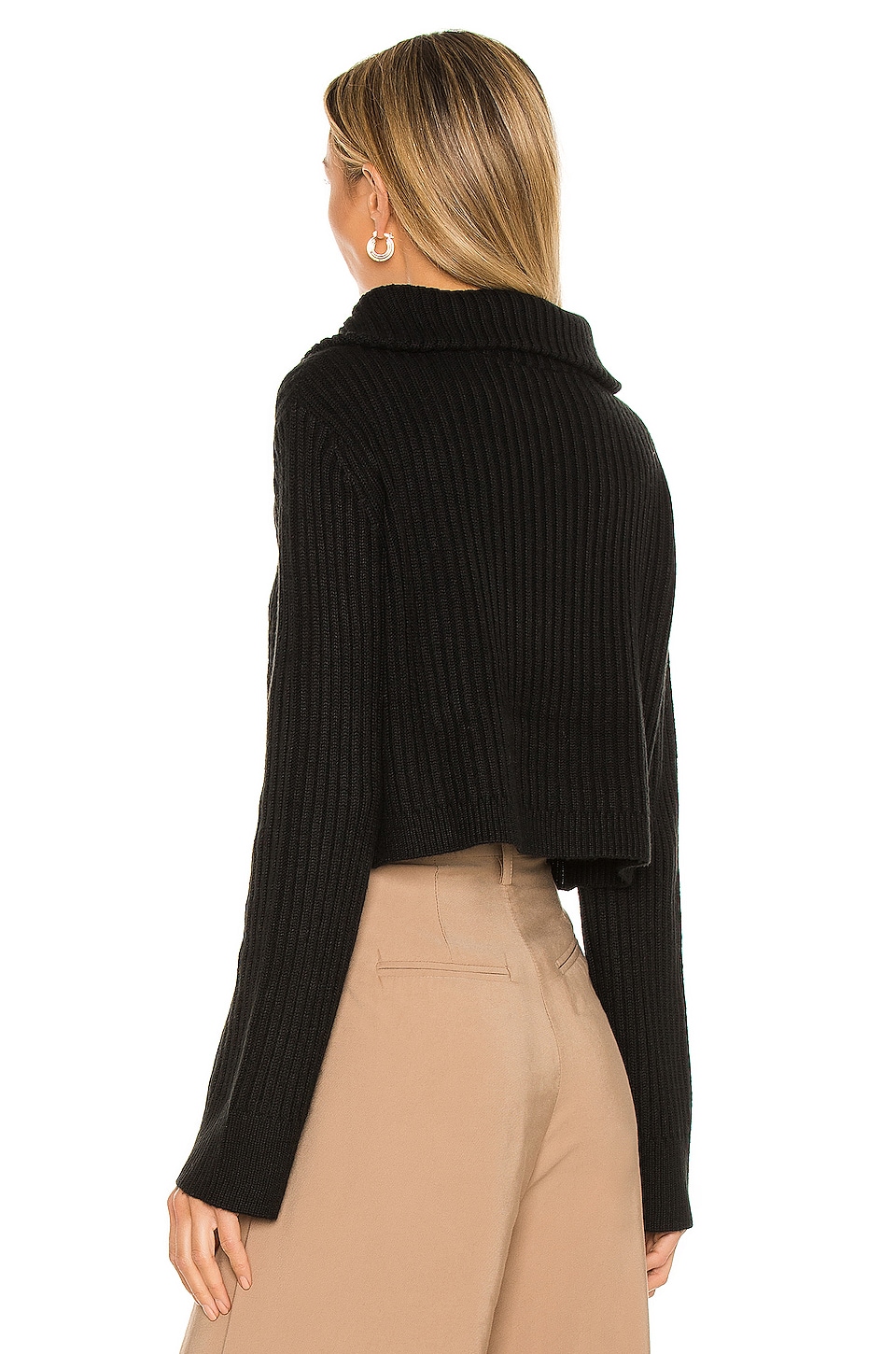 Tularosa Lovelle Zip Up Sweater in Black | REVOLVE