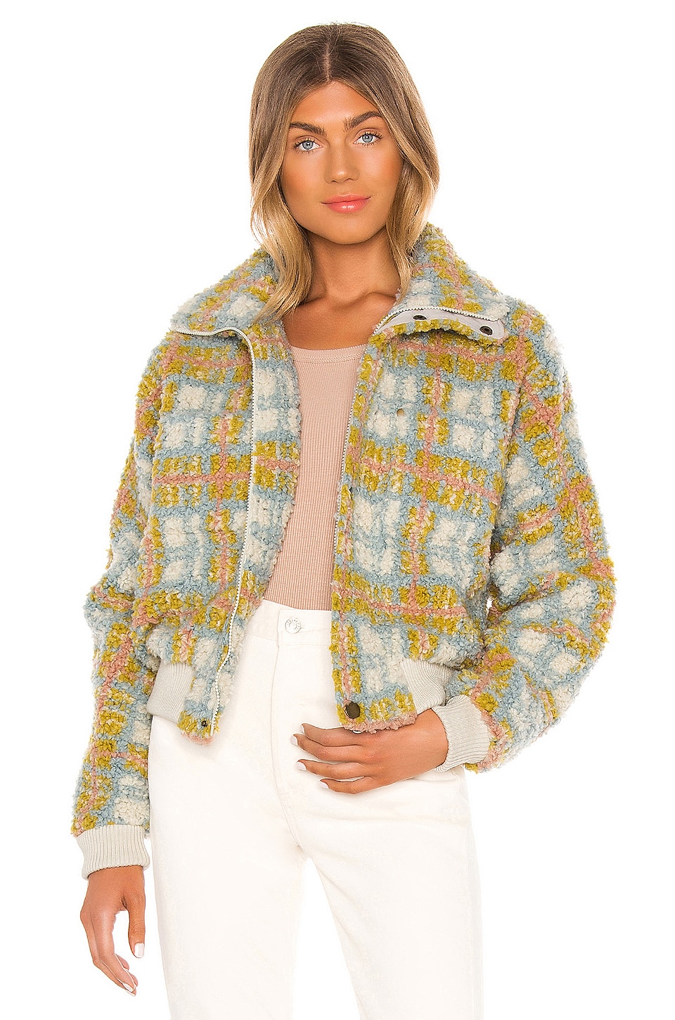 Tularosa Skyler Jacket in Citron Multi Plaid | REVOLVE