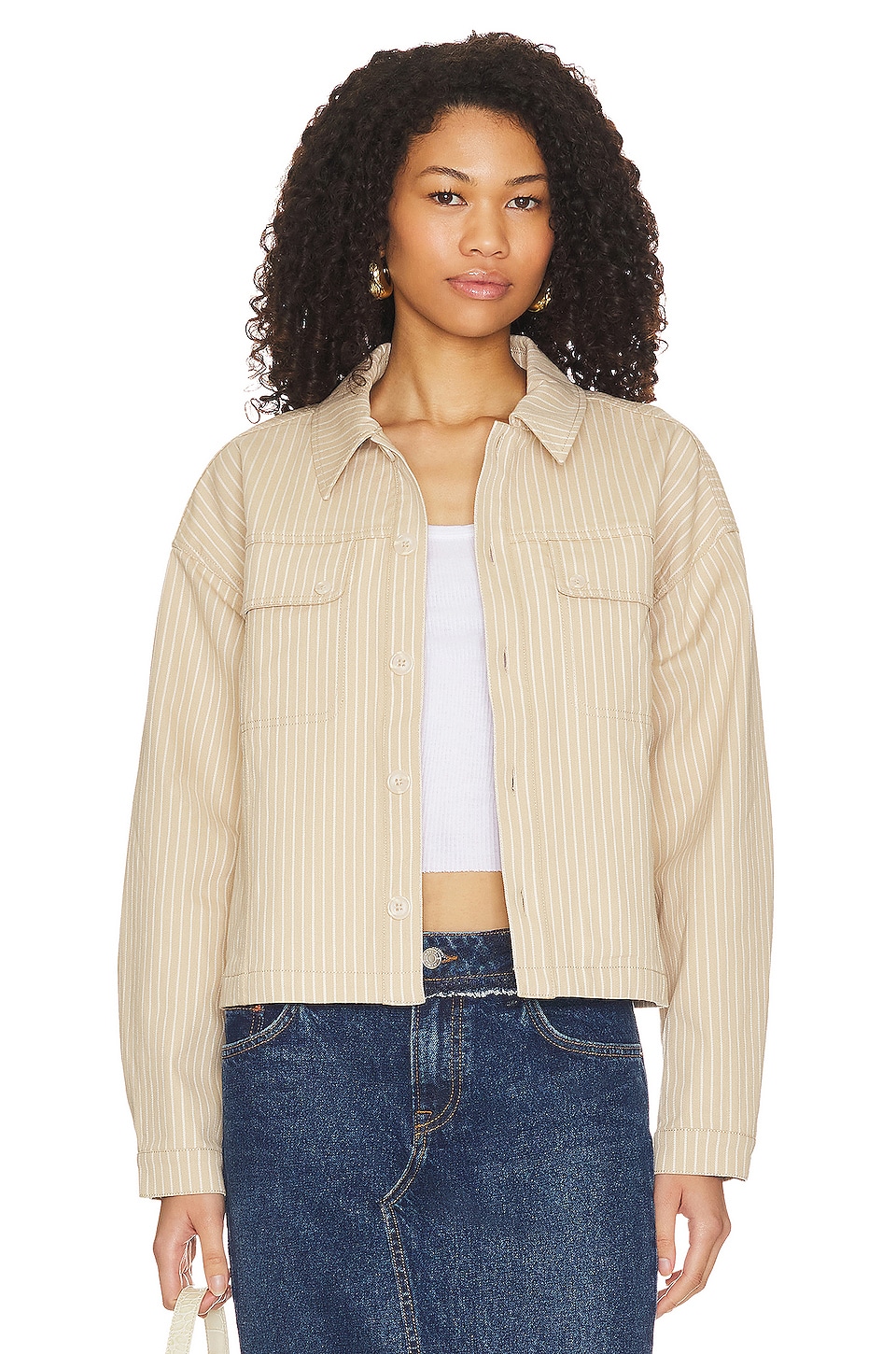 Tularosa Nora Jacket in Almond Stripe | REVOLVE