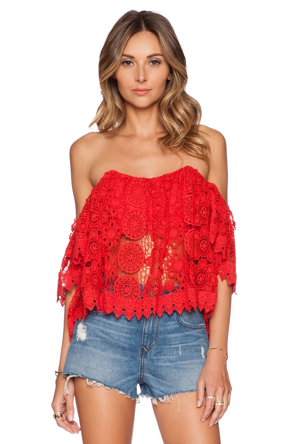 Tularosa Amelia Crop Top in Cayenne | REVOLVE