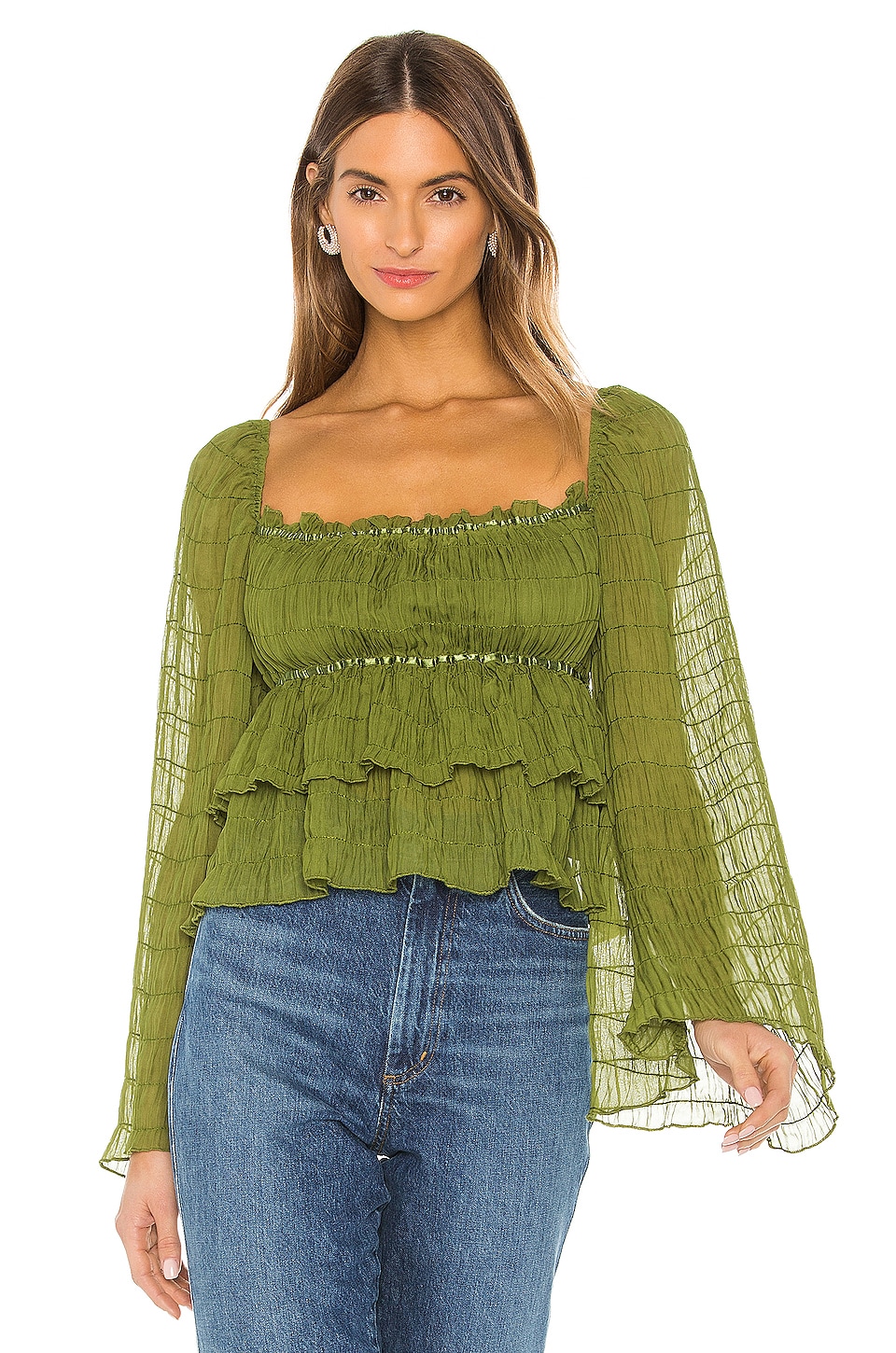 Tularosa Lucy Top in Moss Green | REVOLVE