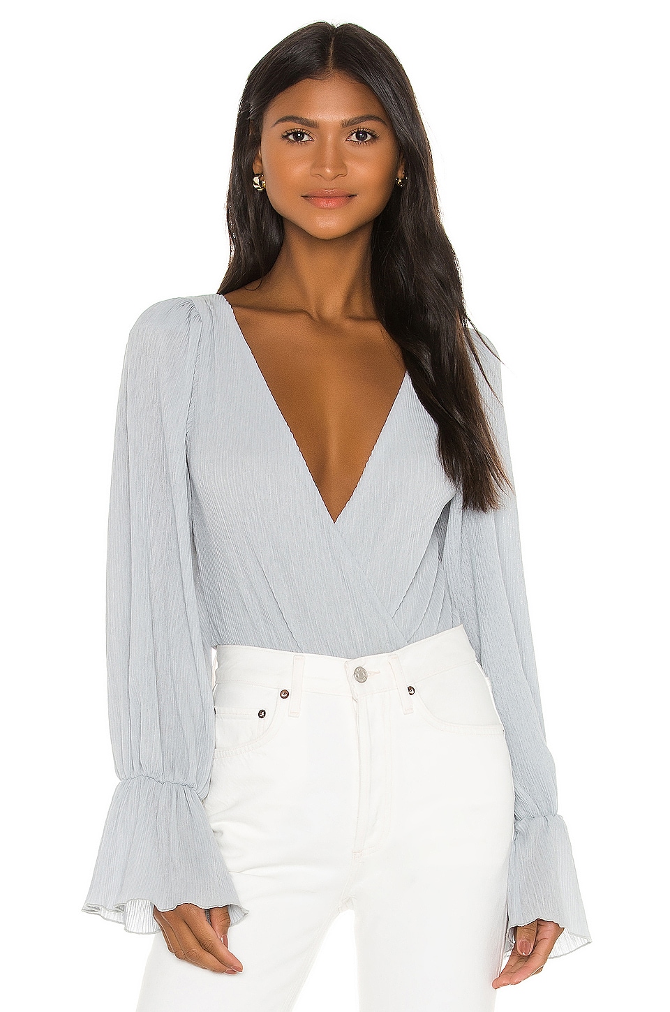 Tularosa Wesley Bodysuit in Baby Blue | REVOLVE
