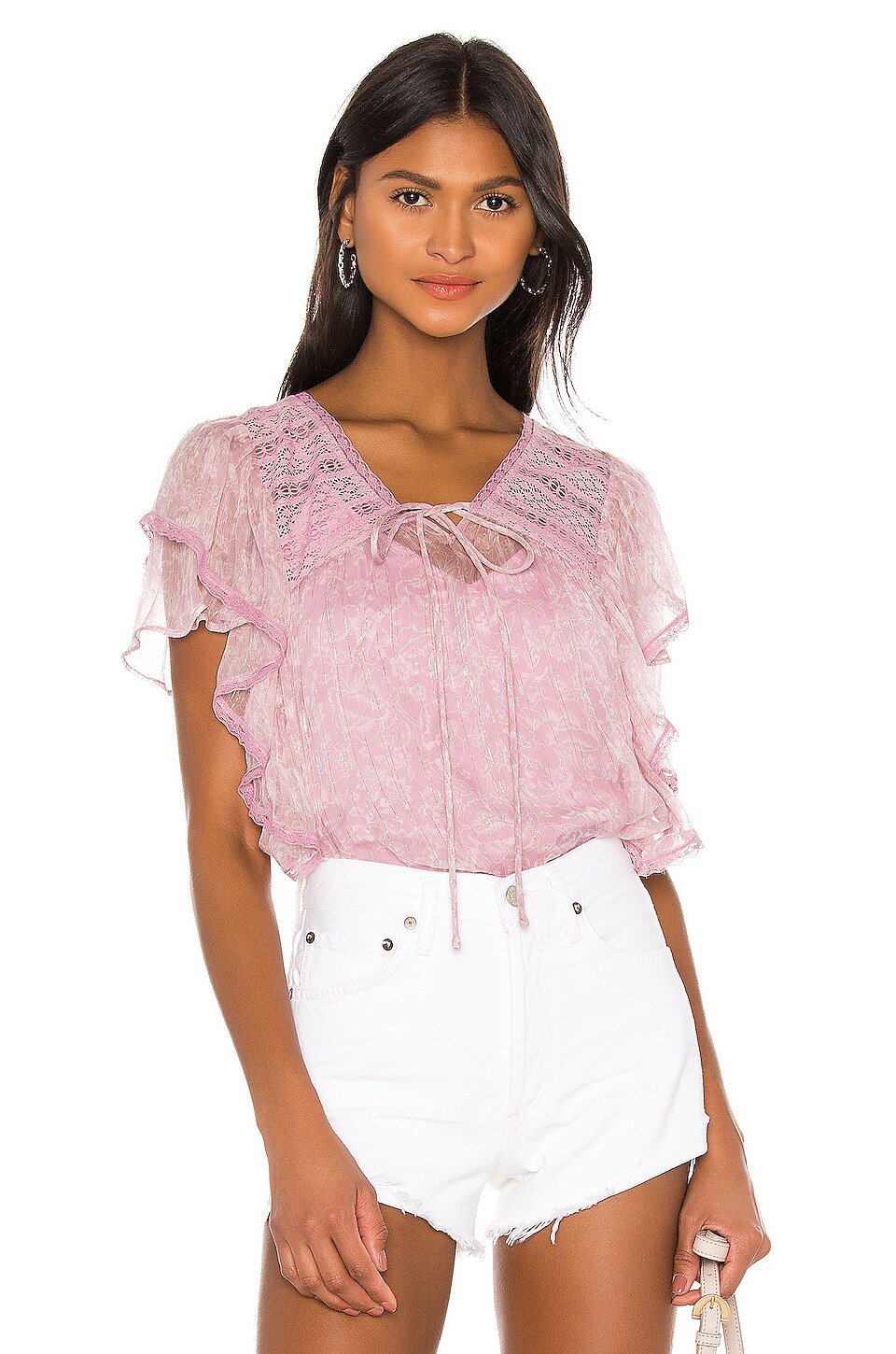 Tularosa Bryce Top in Lilac Toile Floral | REVOLVE
