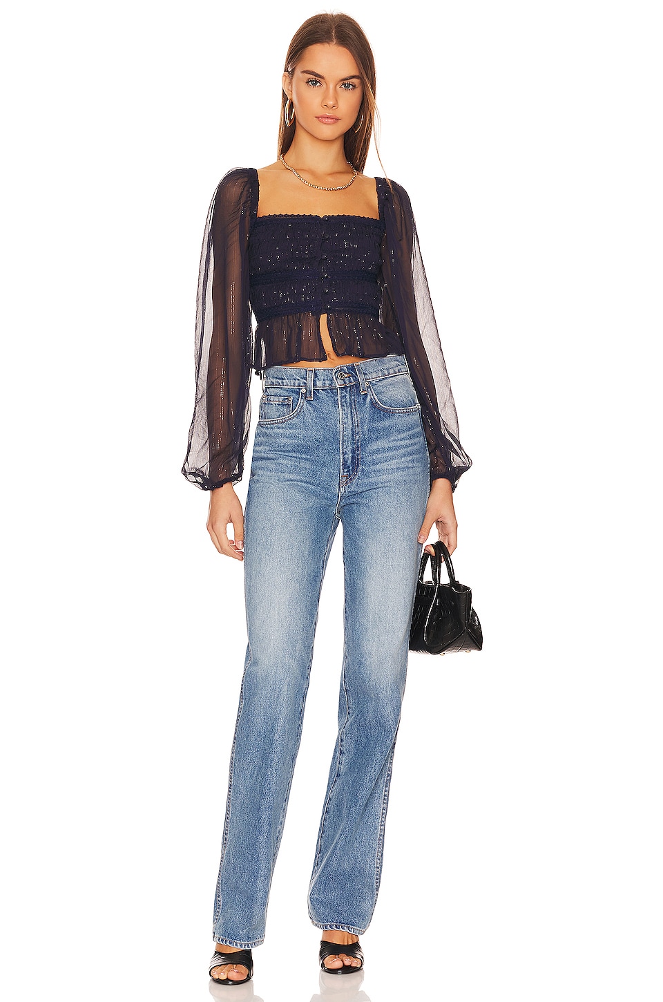 Tularosa Gina Top in Deep Sea Blue | REVOLVE