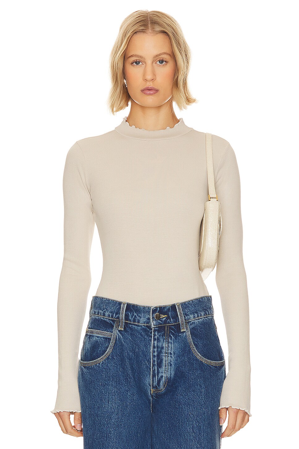 Tularosa x Lindsi Lane Green Chiara Bodysuit in Dusty White | REVOLVE