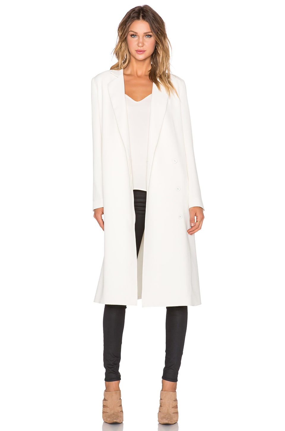 TY-LR Classic Coat in Cream | REVOLVE