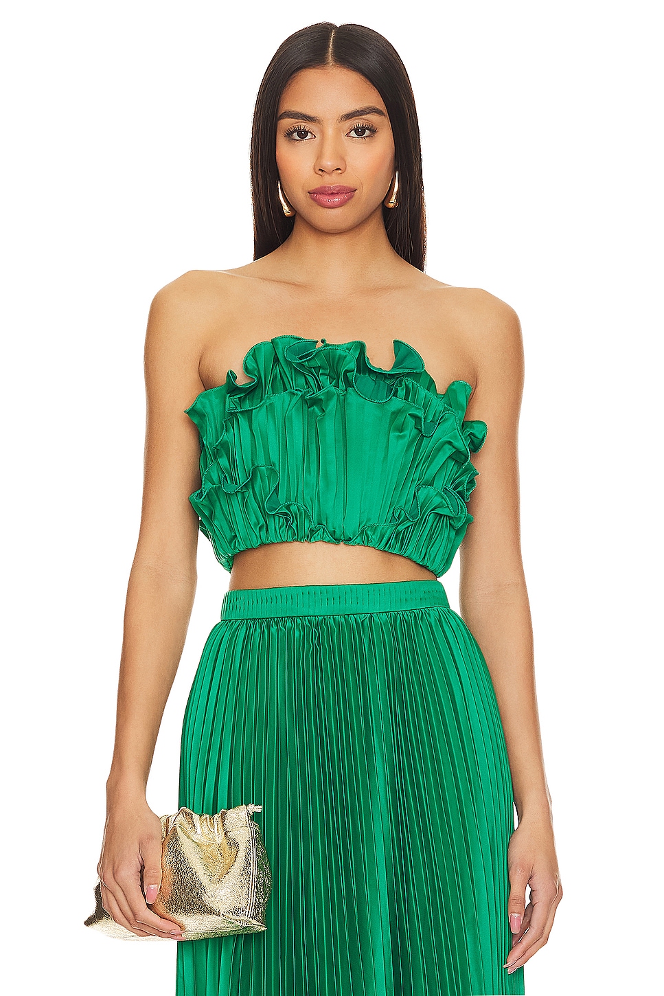 AMUR Averi Scallop Top in Frog | REVOLVE