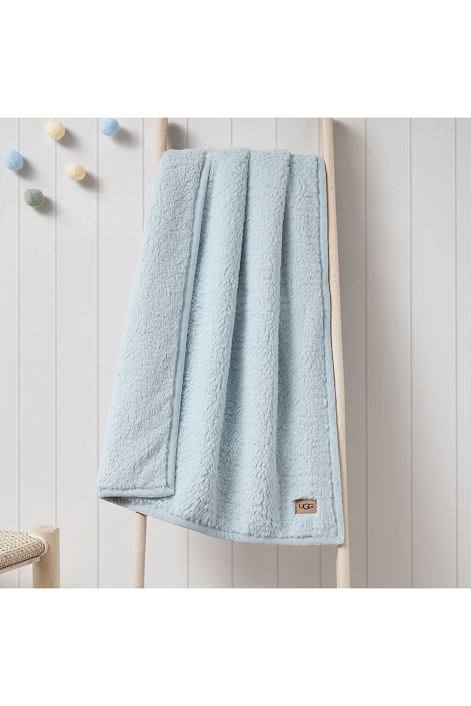 UGG Home Blakely Baby Blanket Throw in Sky Blue | REVOLVE