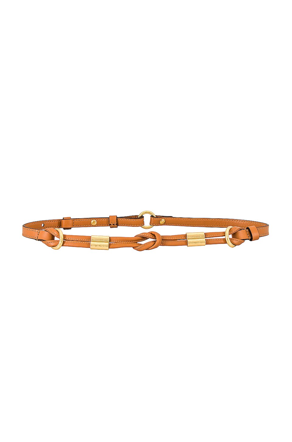 Ulla Johnson Ivy Knotted Rope Belt in Amber Brown | REVOLVE