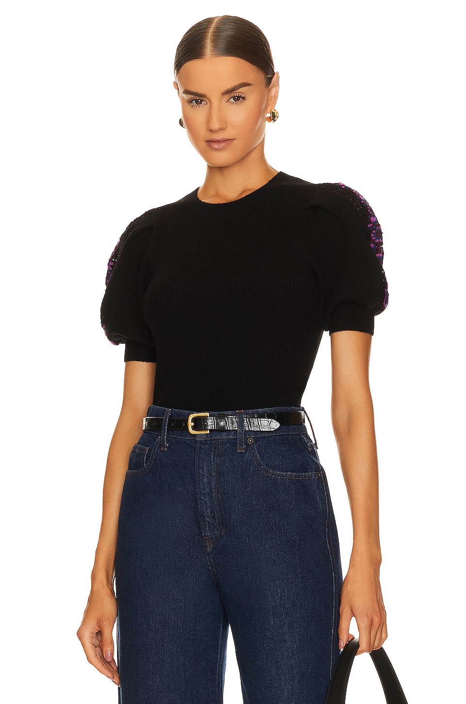 Ulla Johnson Harper Top in Noir | REVOLVE