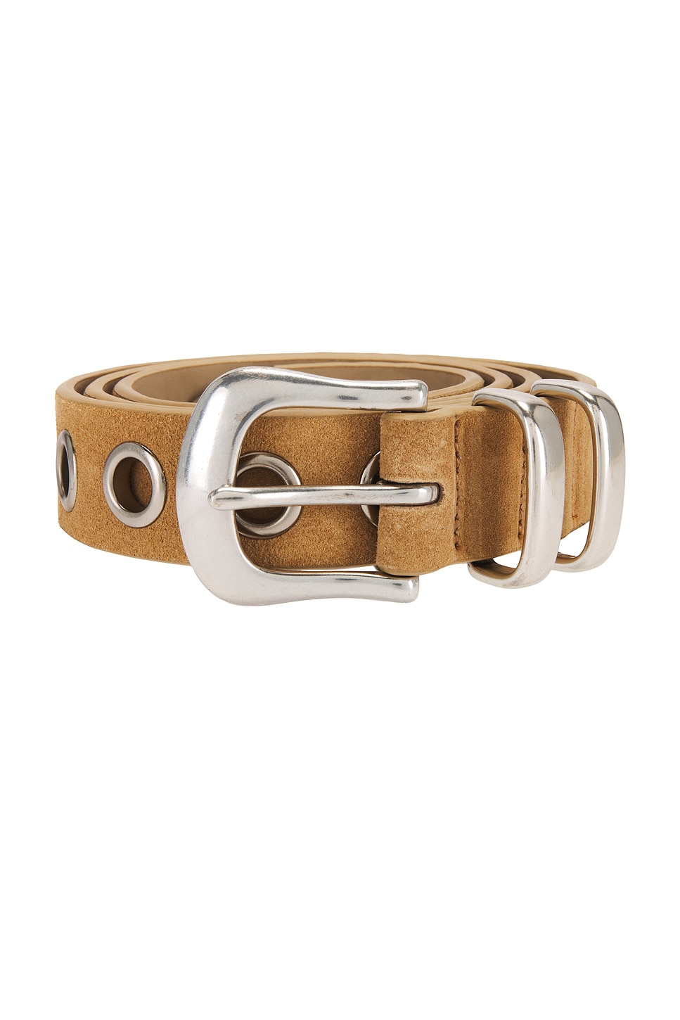 Understated Leather Eyelet Belt in Brown | REVOLVE