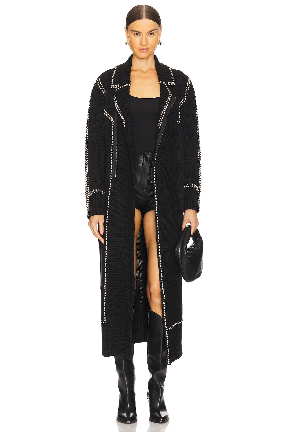 Understated Leather Moto Robe in Black | REVOLVE