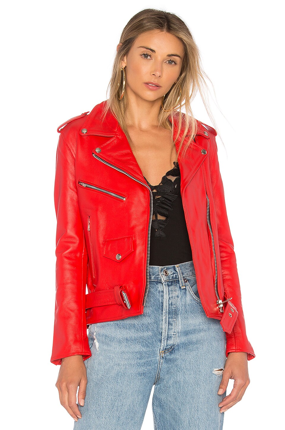Understated Leather x REVOLVE Easy Rider Jacket in Red | REVOLVE