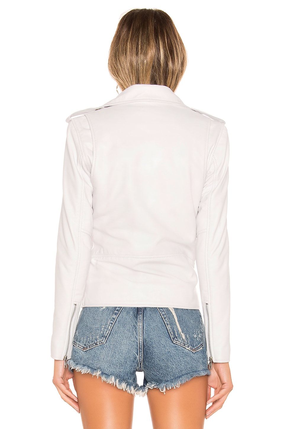 Understated Leather Lightweight Easy Rider Jacket in White | REVOLVE