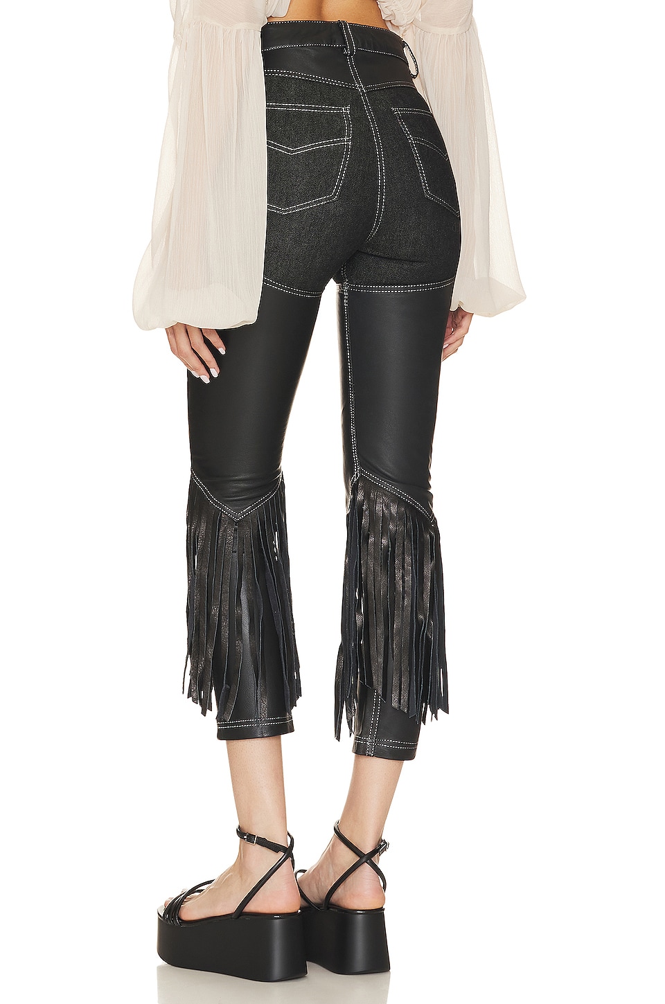 Understated Leather Cowboy Chaps Pants in Black | REVOLVE