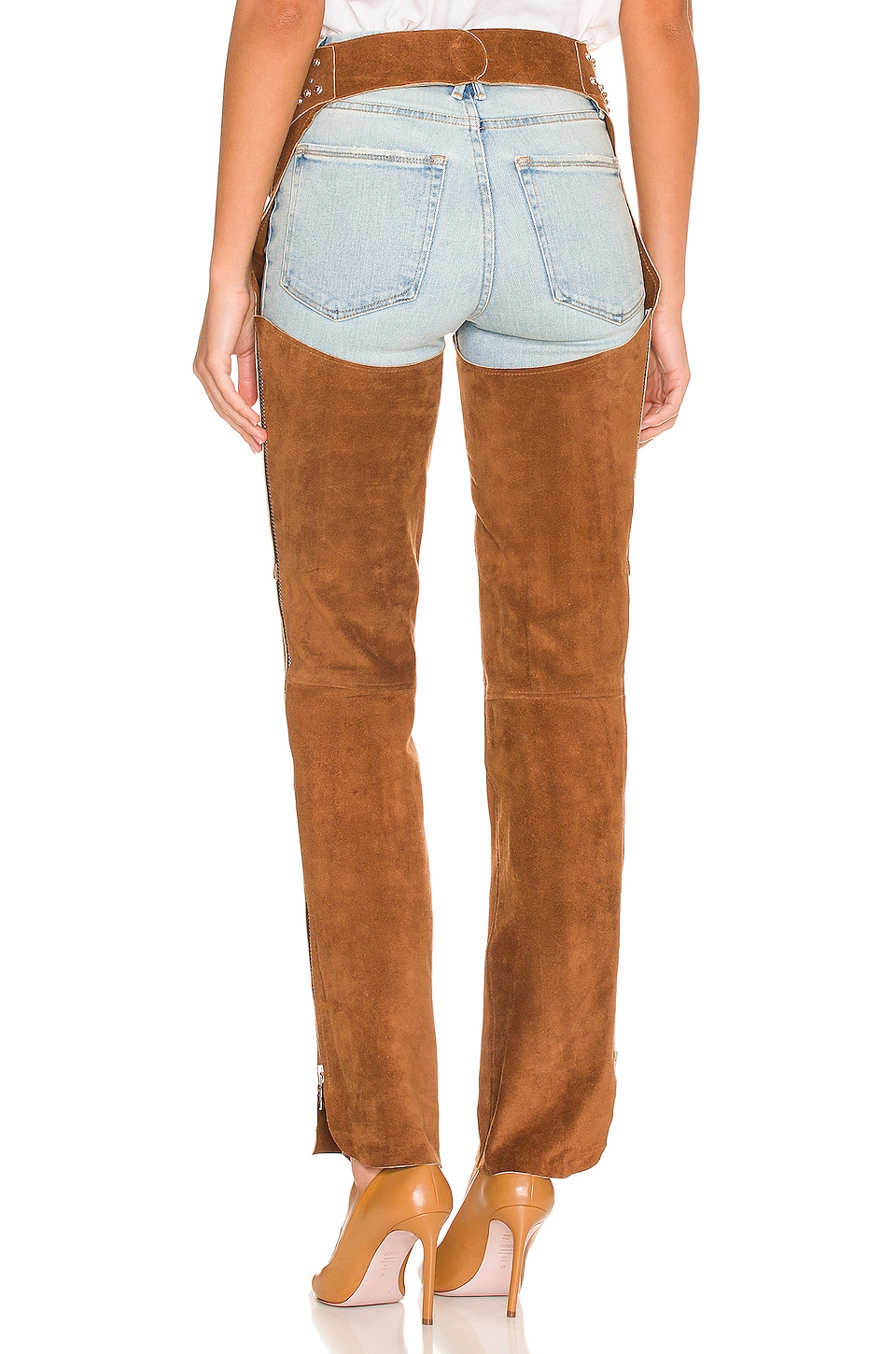 Understated Leather Paris Texas Chaps in Tan | REVOLVE