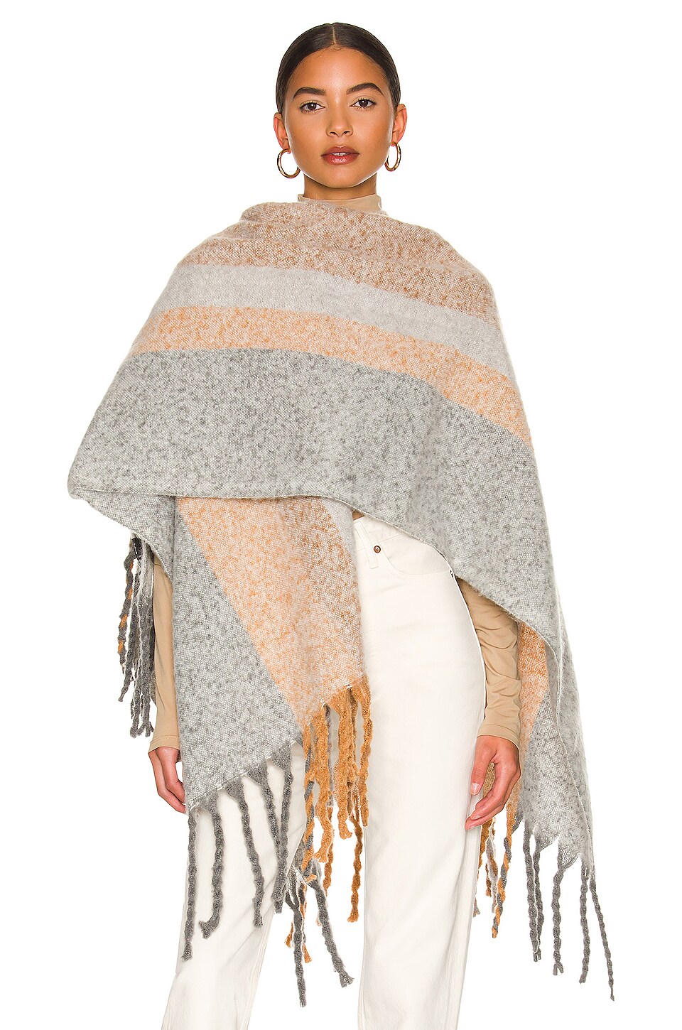 Unreal Fur Ecuador Wrap in Pastel Stripes | REVOLVE