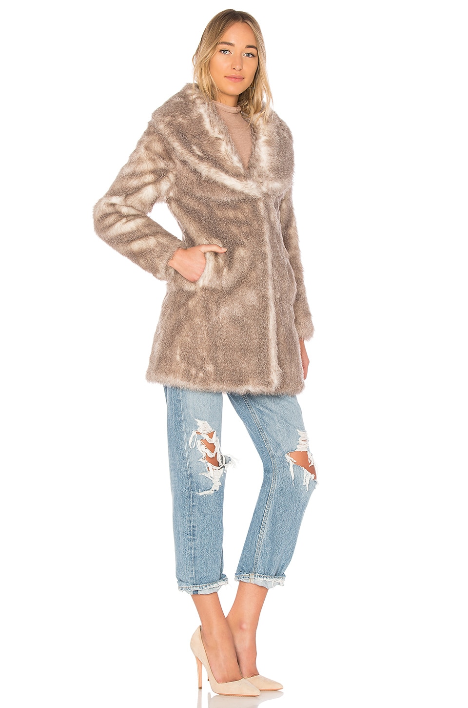 Unreal Fur Elixir Coat in Neutral | REVOLVE