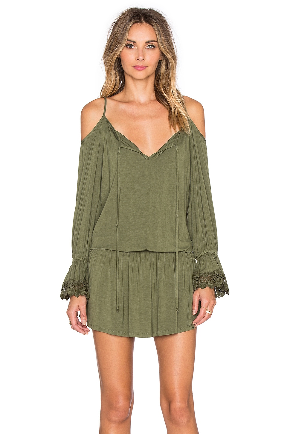 VAVA by Joy Han Silvia Open Shoulder Dress in Olive Garden | REVOLVE