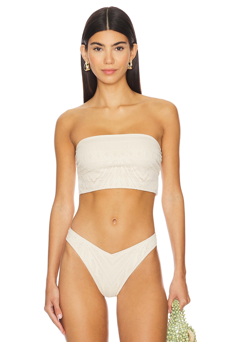 vitamin A Harper Bandeau Bikini Top in Natural | REVOLVE