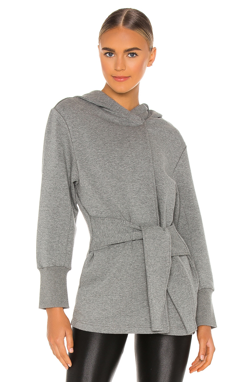 Varley Cove Wrap Sweater in Lead Marl | REVOLVE