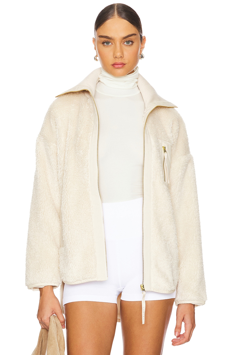 Varley Myla Zip Through Jacket in Sandshell | REVOLVE