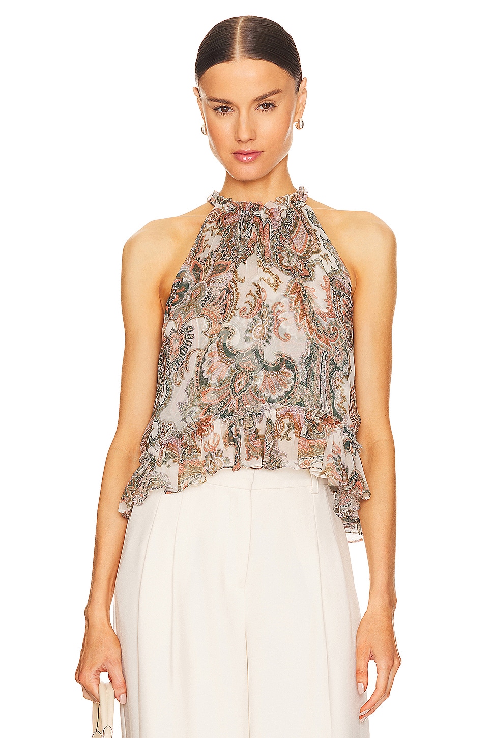 Veronica Beard Renee Top in Barely Orchid Multi | REVOLVE