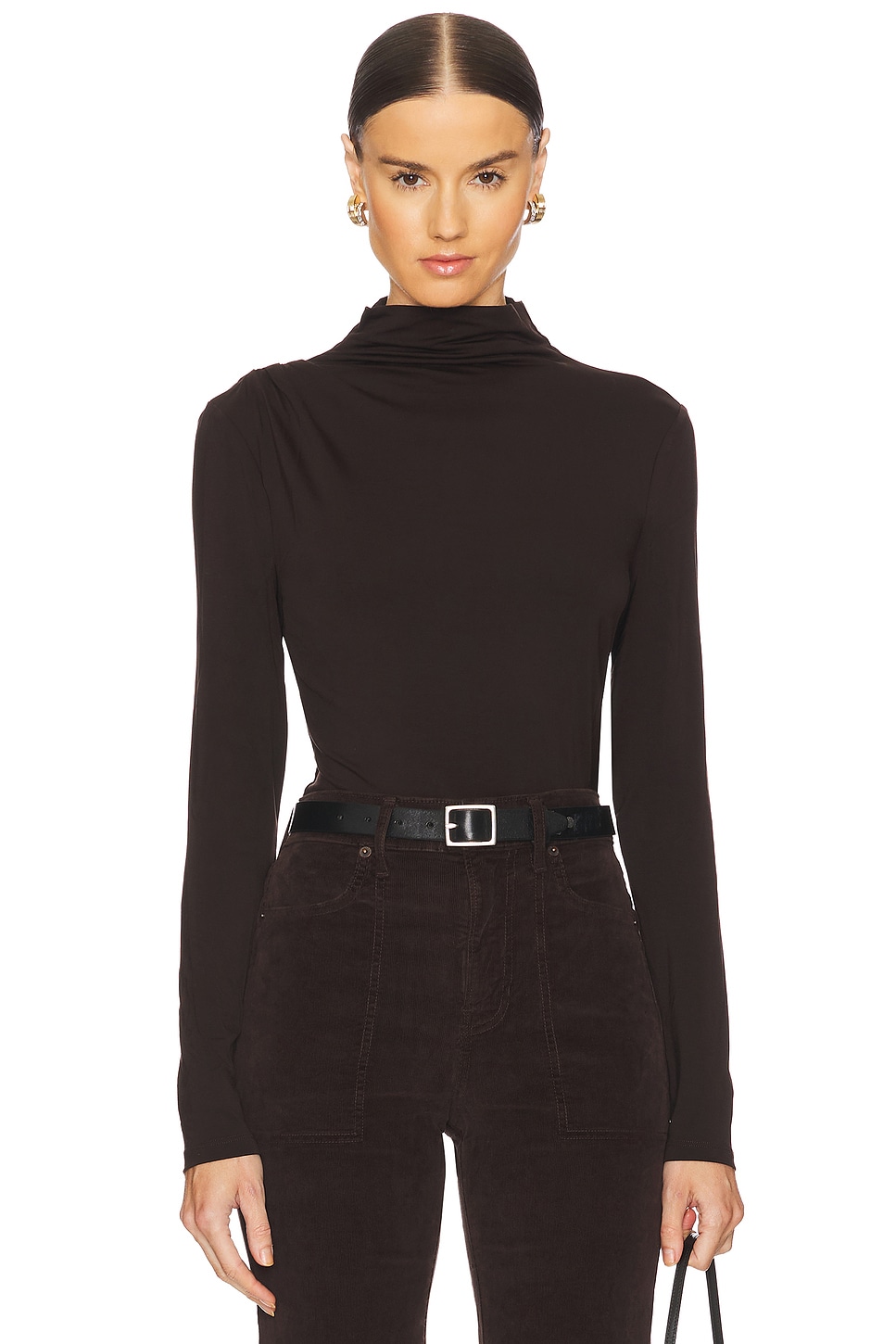 Veronica Beard Mylie Top in Dark Chocolate | REVOLVE