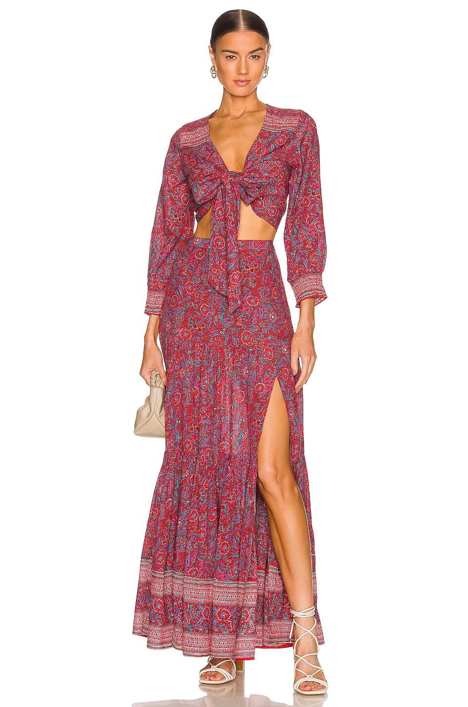 Veronica Beard Sarah Top in Spicy Red Multi | REVOLVE