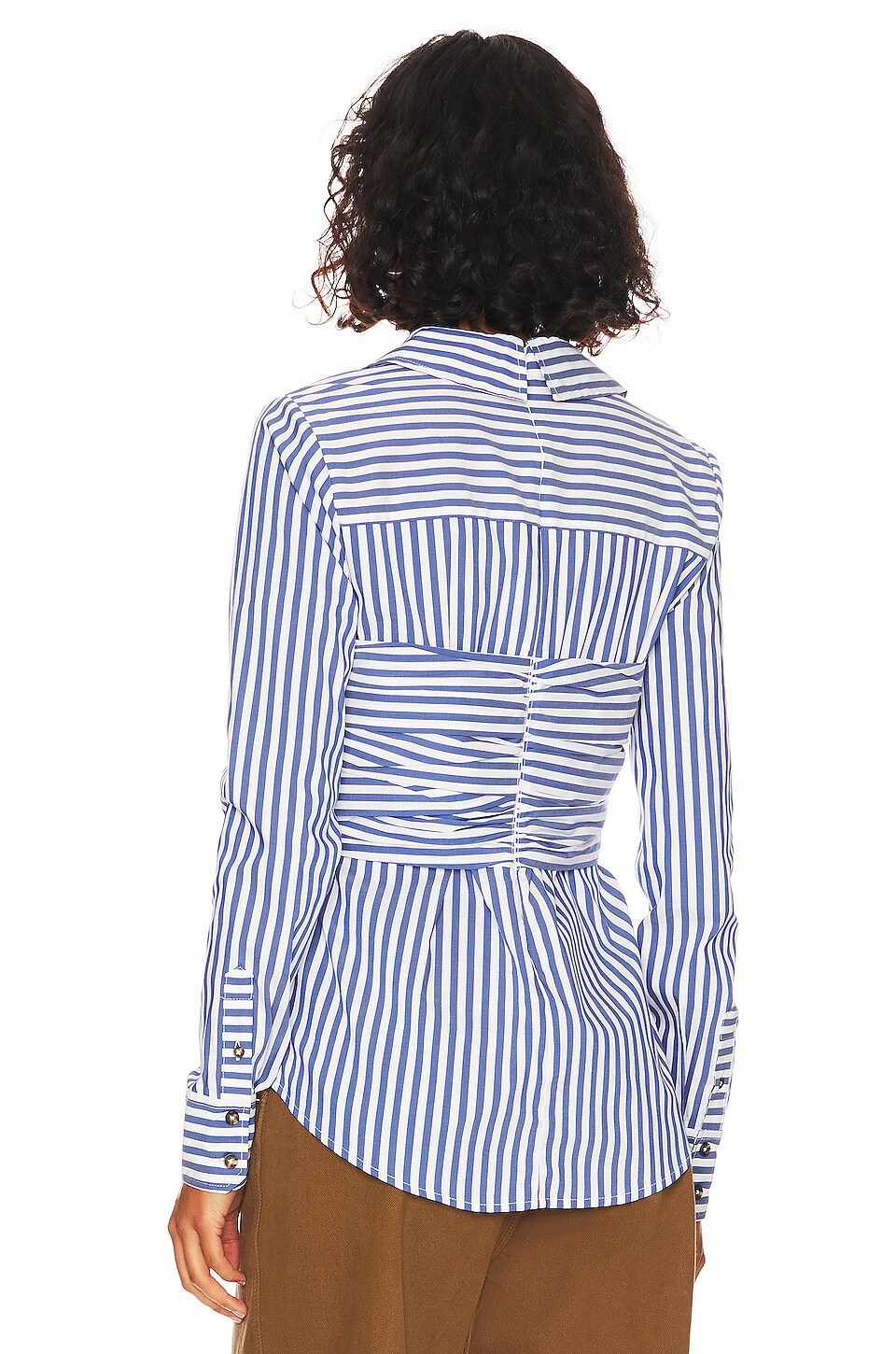 Veronica Beard Baylor Shirt in Moonlight & White | REVOLVE