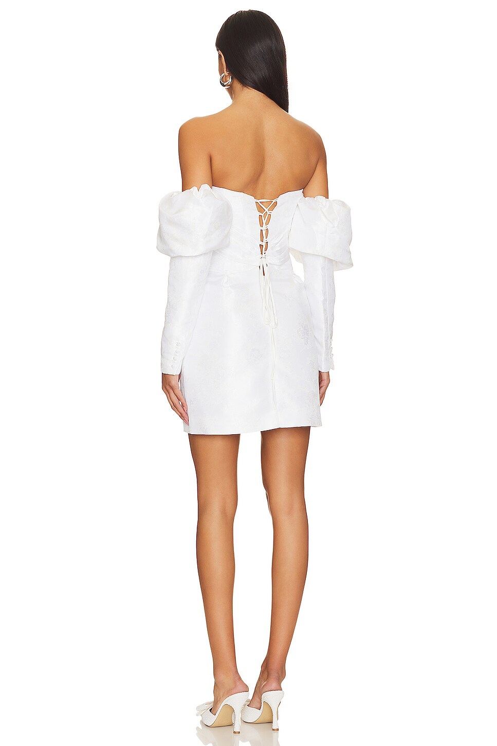 V. Chapman Bethany Dress in White Windsor Brocade | REVOLVE
