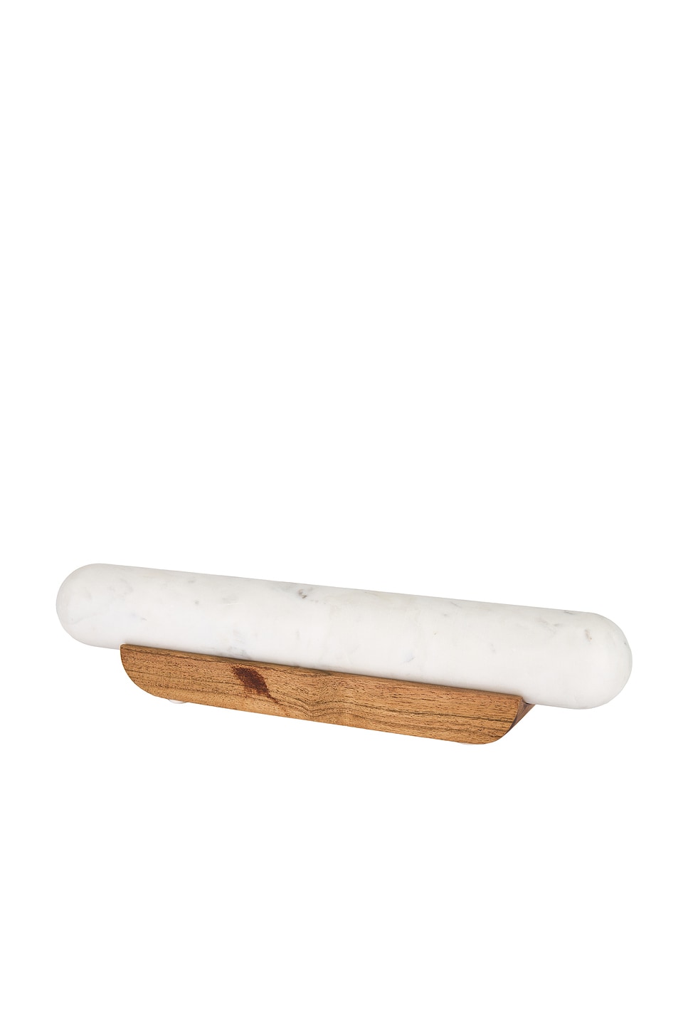 Verve Culture Marble Rolling Pin & Stand in White & Brown | REVOLVE