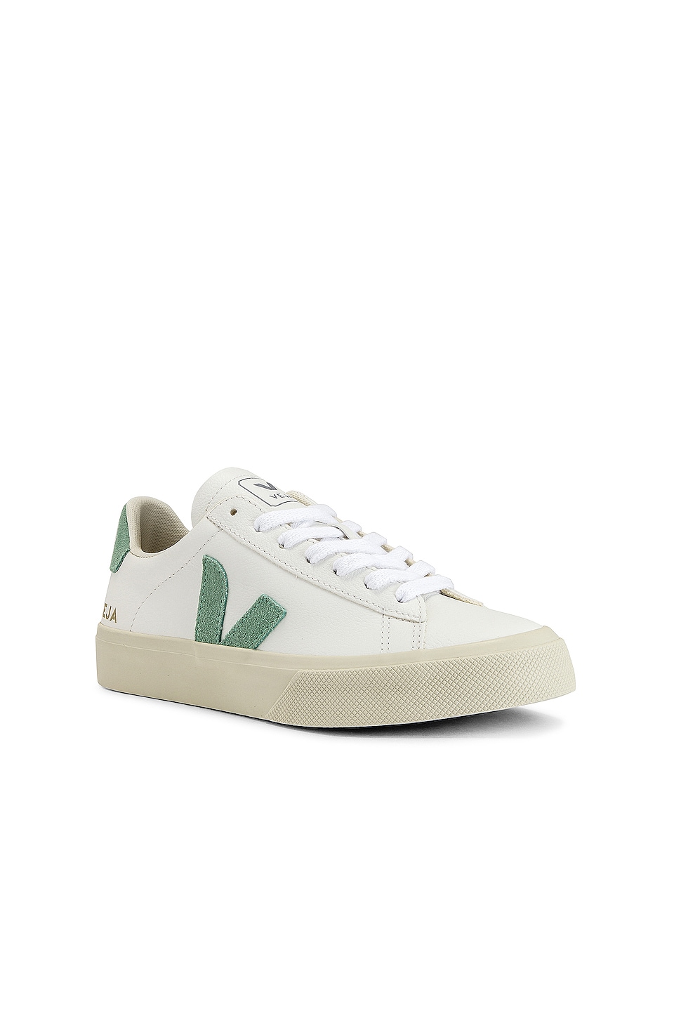 Veja Campo Sneaker in Extra-White & Matcha | REVOLVE