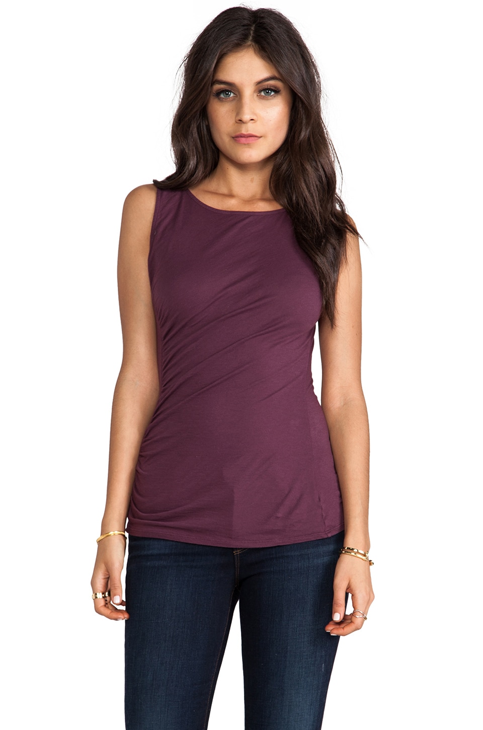 Velvet by Graham & Spencer Velvet Gauzy Whisper Evania Top in Grapes ...