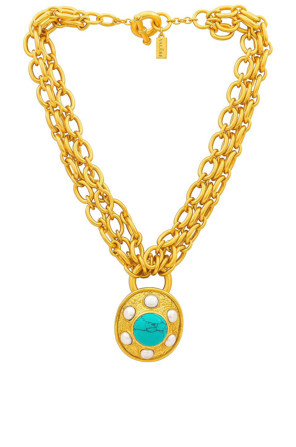 VALERE Vivienne Necklace in Turquoise & Pearl | REVOLVE