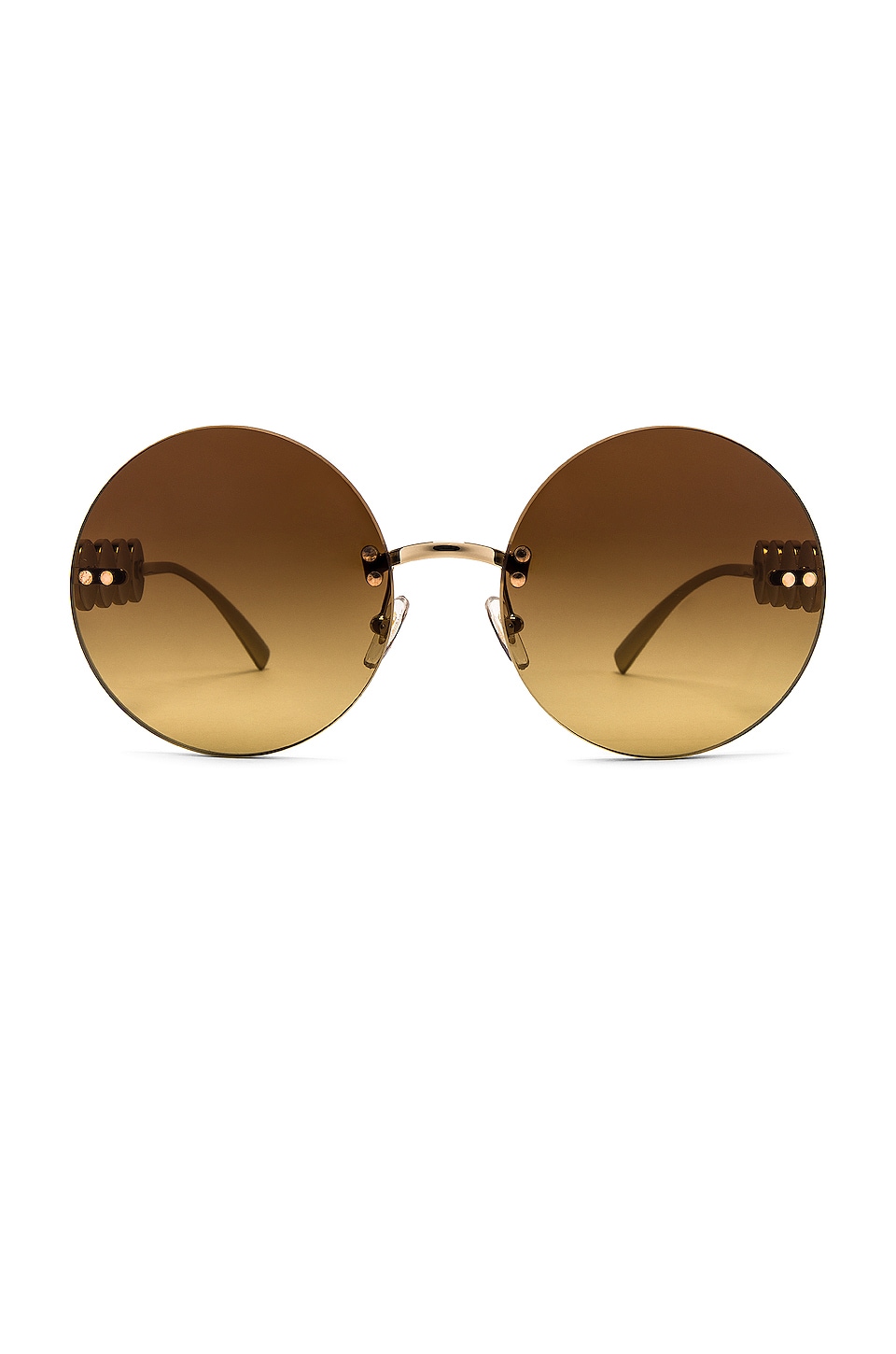 VERSACE Rock Icons Round in Pale Gold & Brown Gradient | REVOLVE