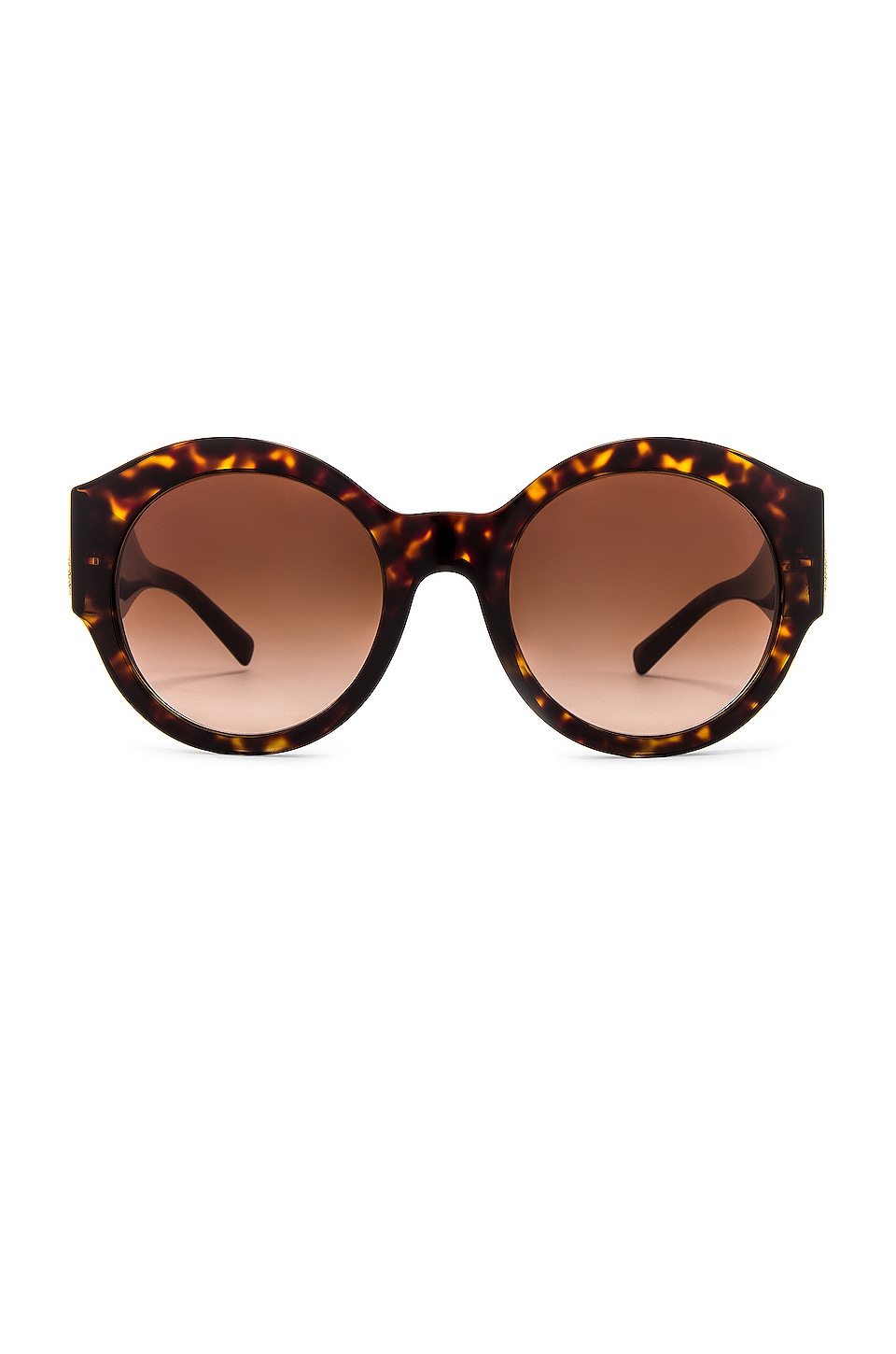 VERSACE Medusa Rock Icons Round in Havana & Brown Gradient | REVOLVE