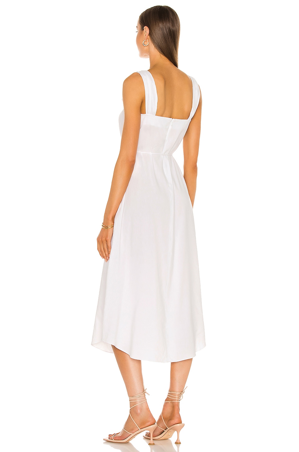 Vince Poet Strap Knot Front Dress in Optic White | REVOLVE