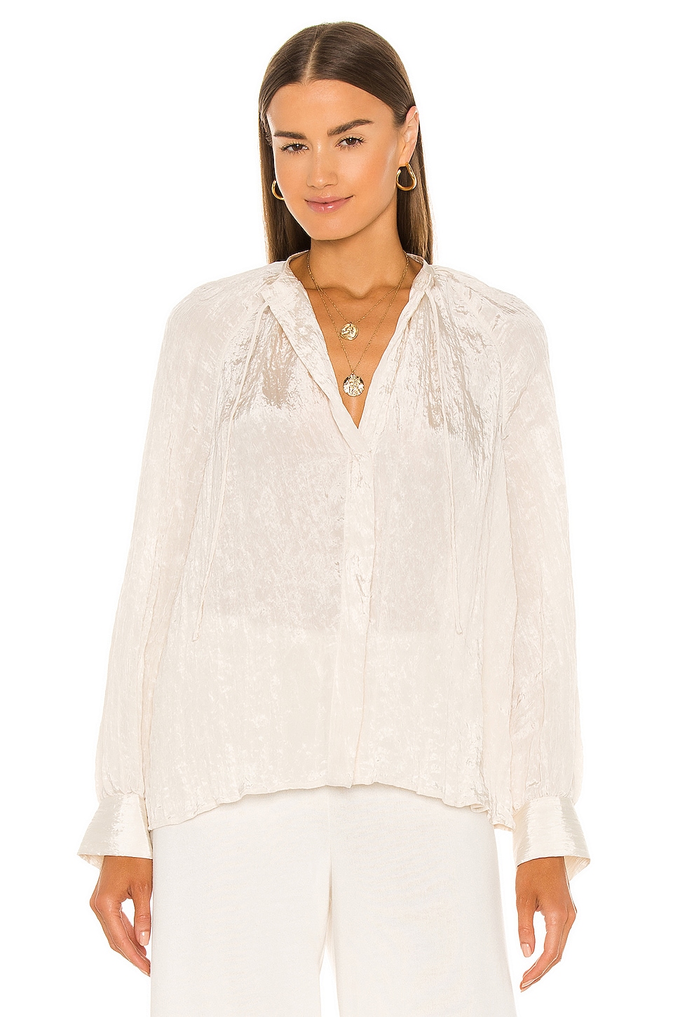 Vince Poet Popover Blouse in Pampas | REVOLVE